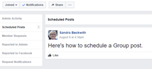 How to schedule a Facebook group post - Build Book Buzz